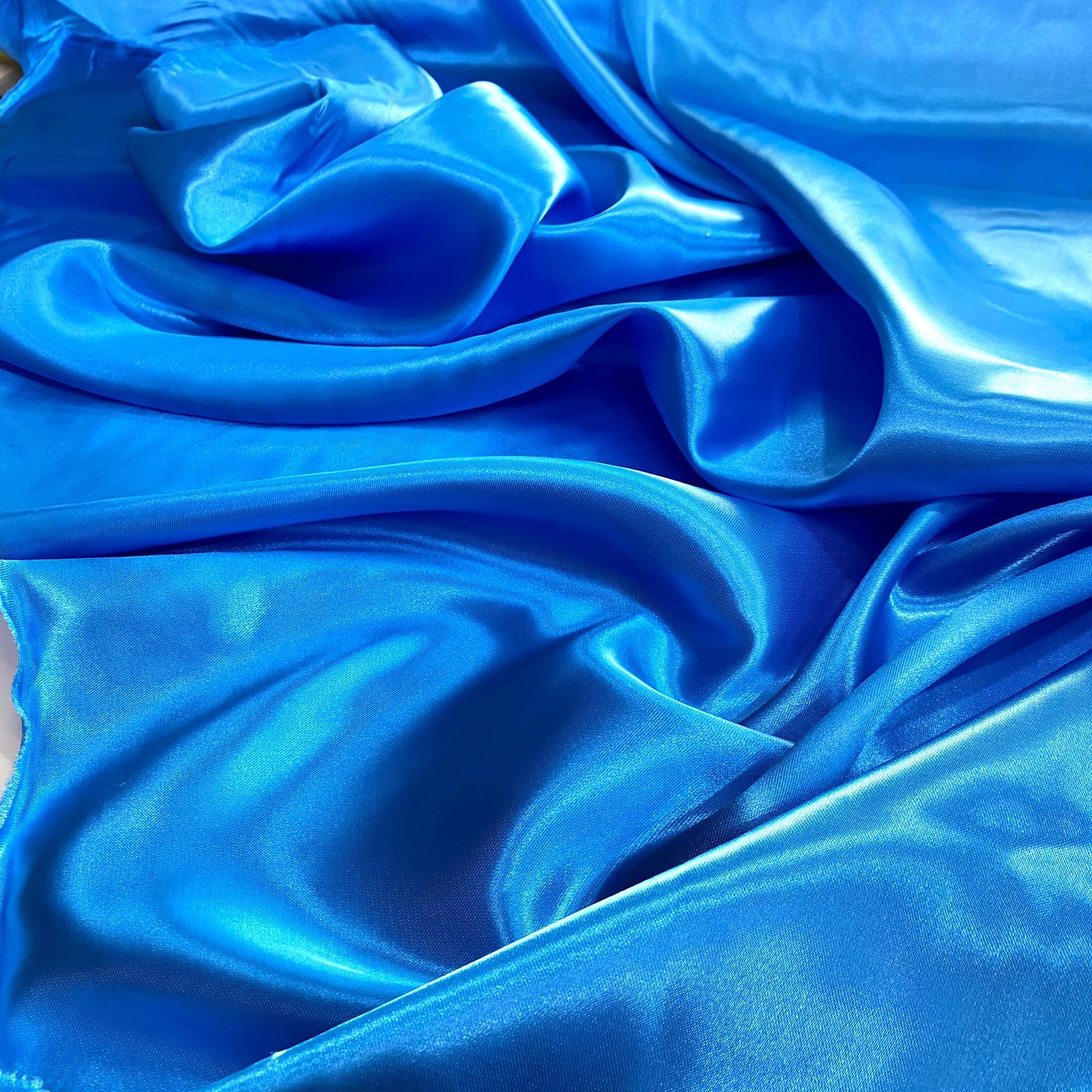 CENTRAL DE TECIDOS - Cetim Liso | Azul