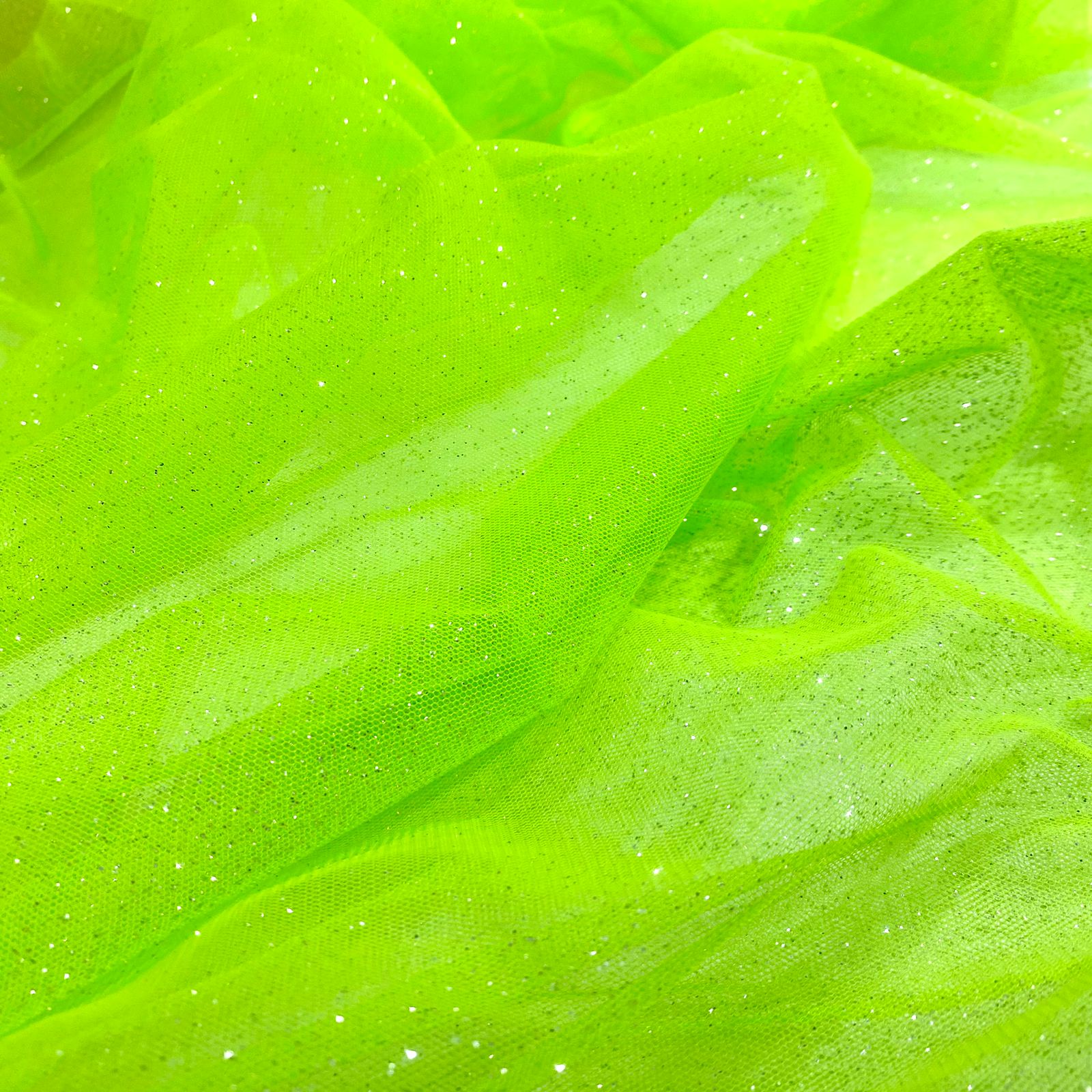 CENTRAL DE TECIDOS - Tule Cristal | Verde Neon